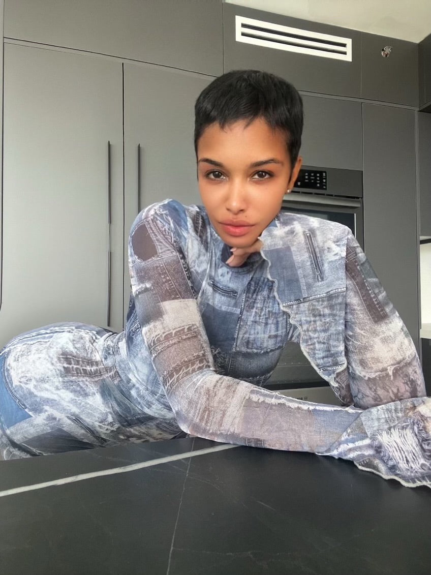 Patchwork denim dress – Goodeez Boutique